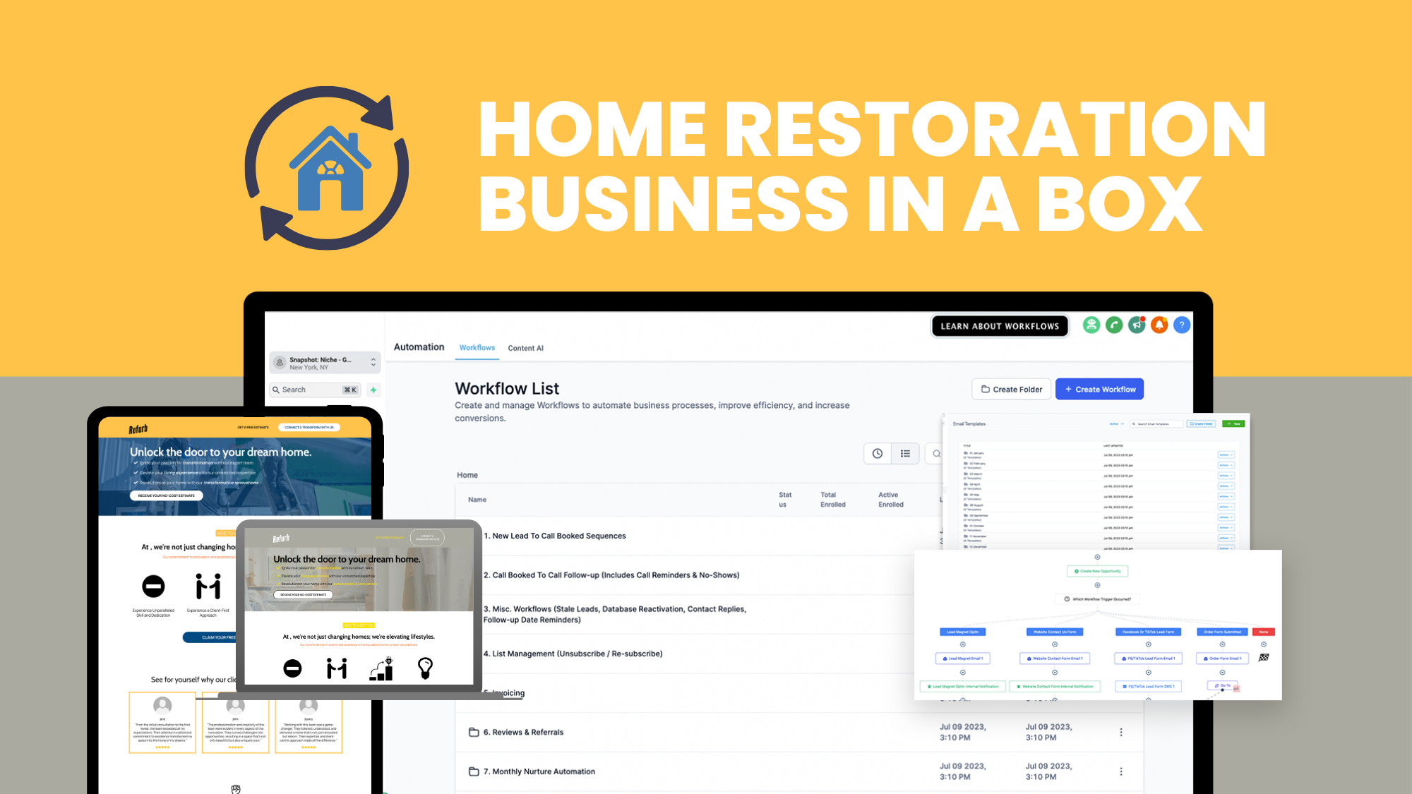 Epic Home Restoration Snapshot – HighLevel Marketplace